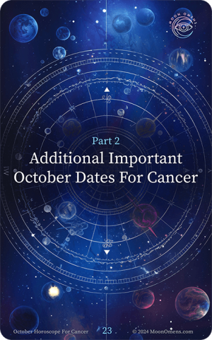 Cancer October Horoscope 2024 - Moon Omens