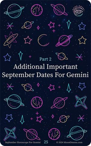 Gemini September Horoscope 2024 - Moon Omens