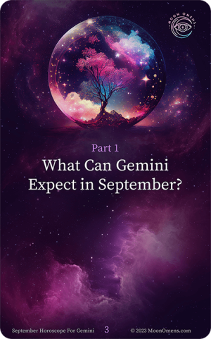 Gemini September Horoscope 2023 - Moon Omens