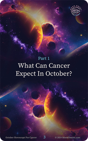 Cancer October Horoscope 2024 - Moon Omens
