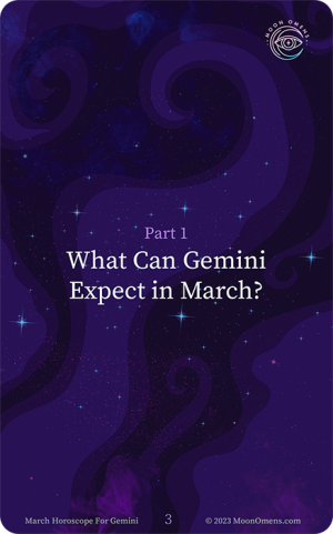 Gemini March Horoscope 2023 - Moon Omens