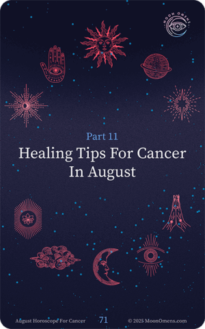 Cancer August Horoscope 2025 - Moon Omens